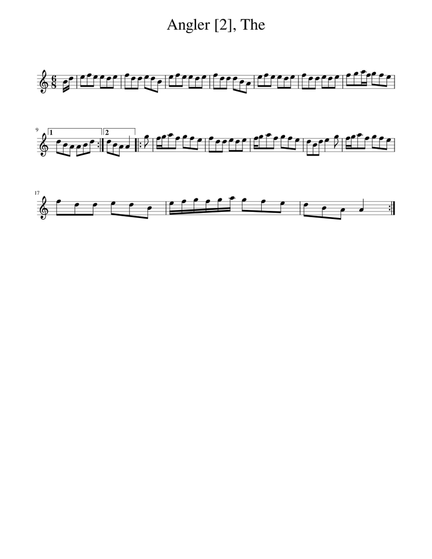 The Angler Sheet music for Piano (Solo) | Musescore.com