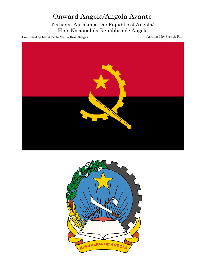 Angola Avante – Rui Alberto Vieira Dias Mingas | National Anthem of the ...