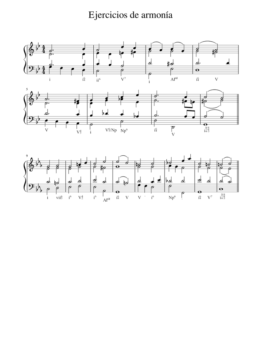 Ejercicios armonía - piano tutorial