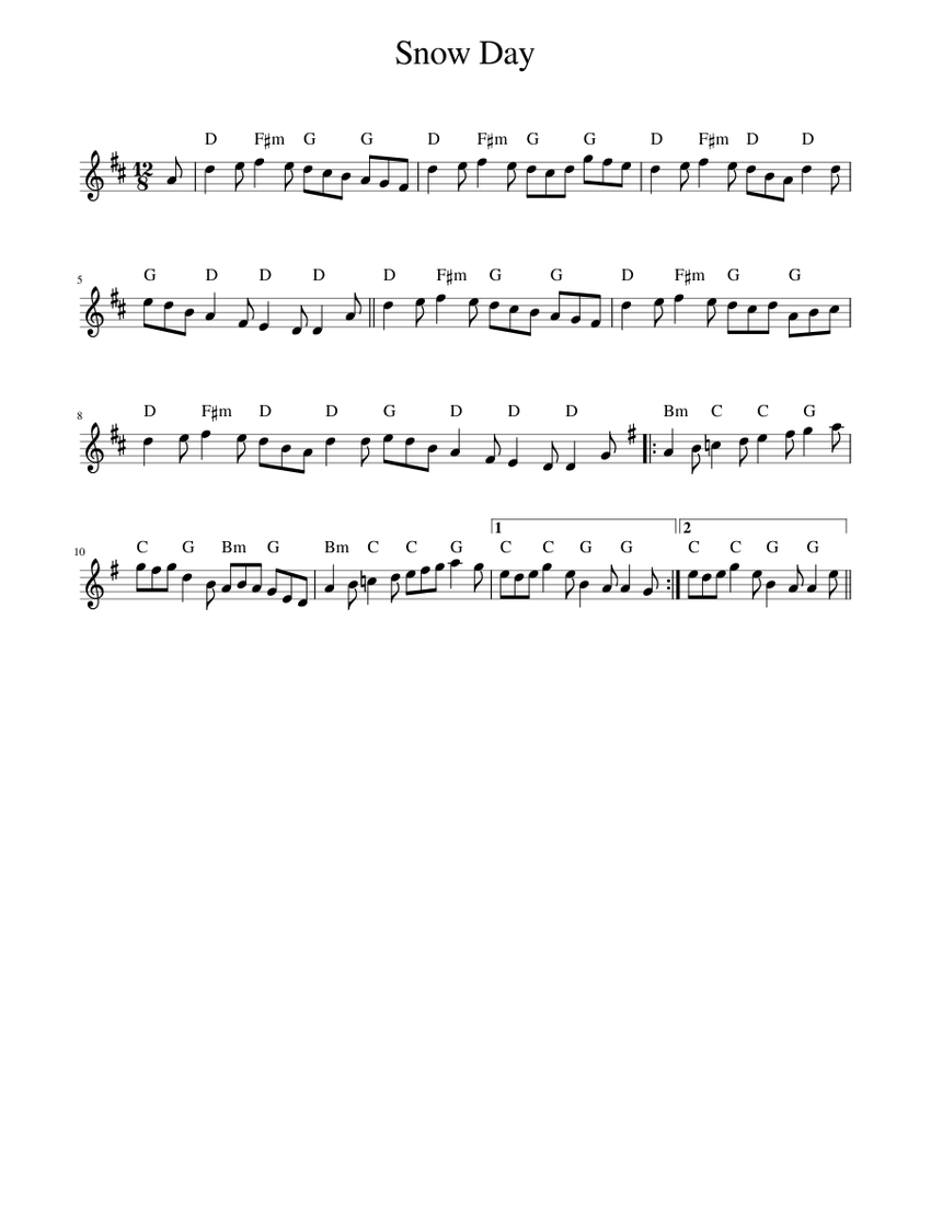Snow Day Sheet music for Piano (Solo) | Musescore.com