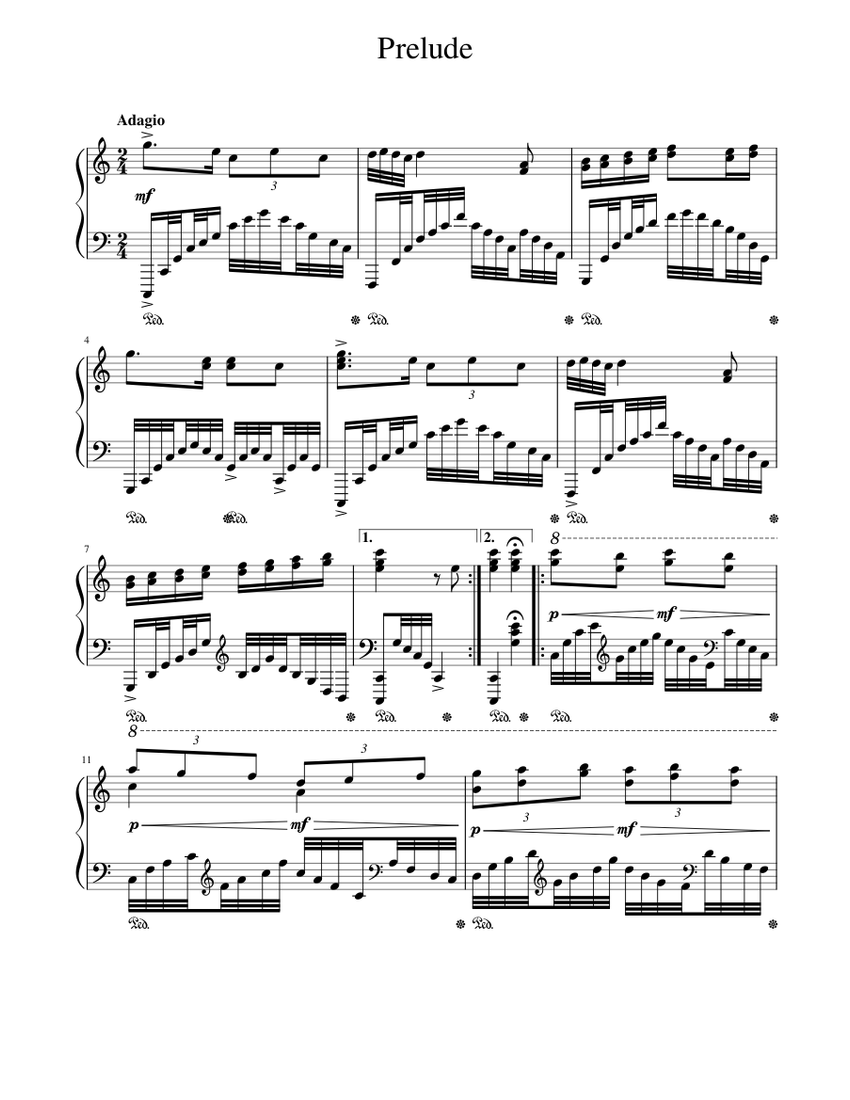 Prelude Sheet music for Piano (Solo) | Musescore.com