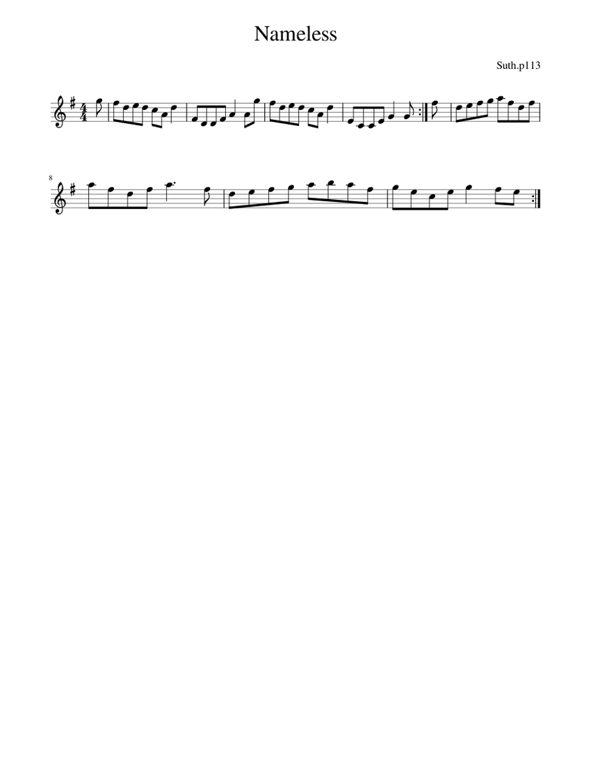 Nameless Sheet music for Piano (Solo) Easy | Musescore.com