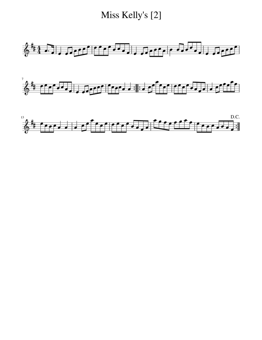 Miss Kelly's Sheet music for Piano (Solo) | Musescore.com