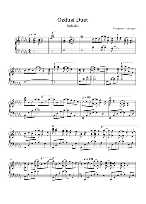 Play Official version of Ozdust Duet Sheet Music by The Wicked ...