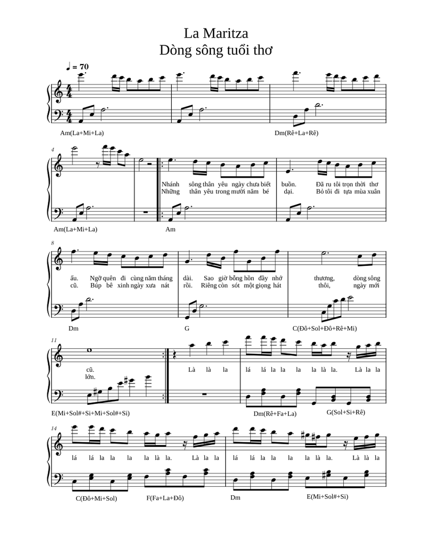 La maritza – Katamusic La maritza – Dòng sông tuổi thơ - Katamusic - piano tutorial