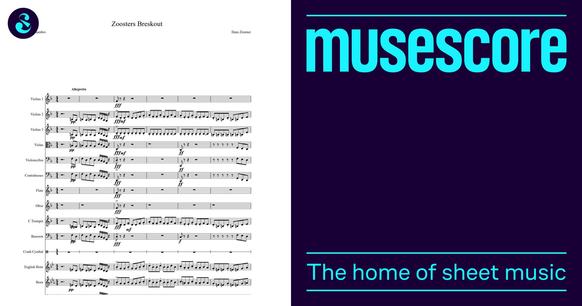 Madagascar Zoosters Breakout - Orchestra Sheet Music for Trombone, Tuba ...