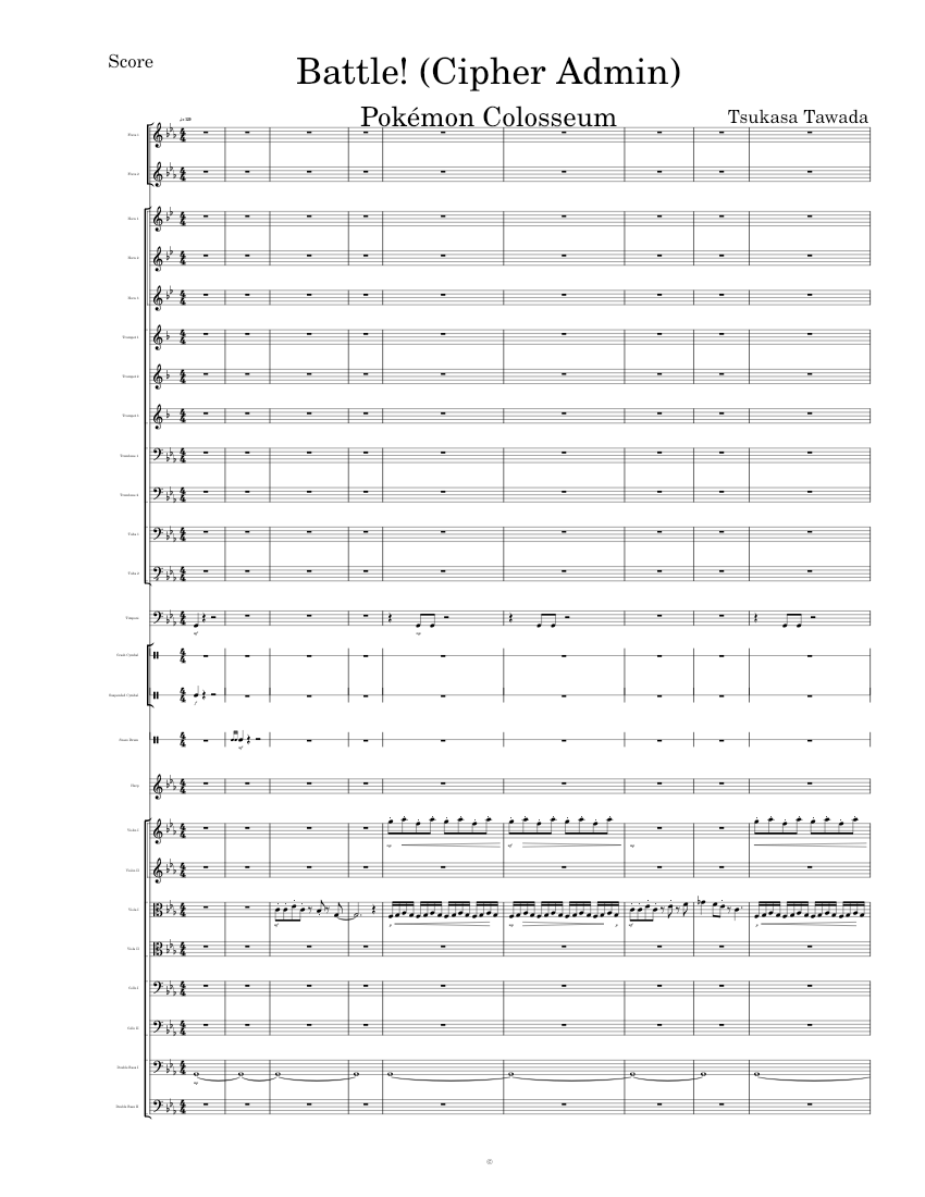 Battle! (Cipher Admin) (Pokémon Colosseum) - Transcribed Score Sheet ...