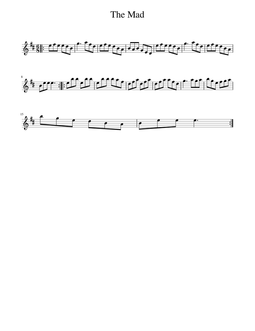 The Mad Sheet Music for Piano (Solo) easy | MuseScore.com