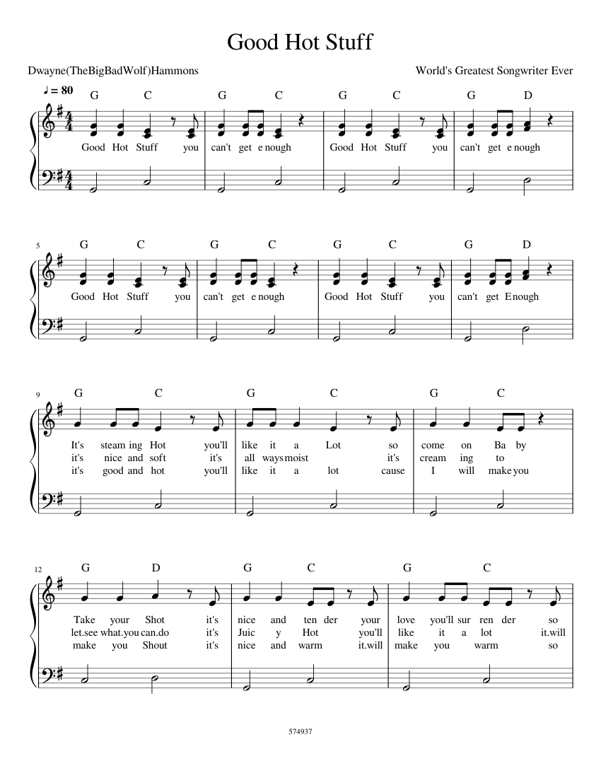 Good Hot Stuff Sheet music for Piano (Solo) Easy | Musescore.com