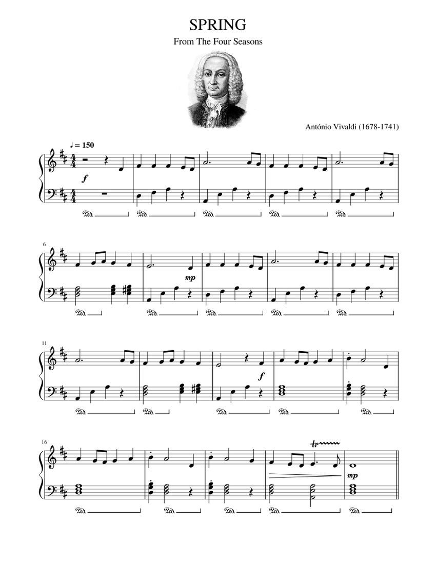 SPRING Sheet music for Piano (Solo) Easy | Musescore.com