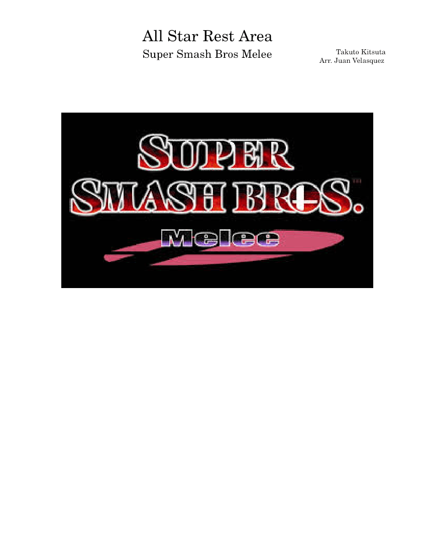 All Star Rest Area - Super Smash Bros Melee Sheet Music for Piano, Harp ...