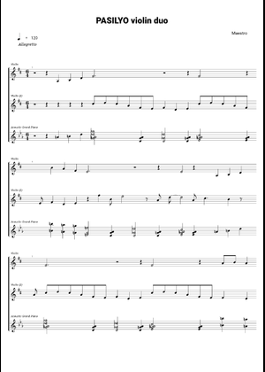 Pasilyo – Sunkissed Lola Pasilyo Sheet Music for Violin, Viola (String ...