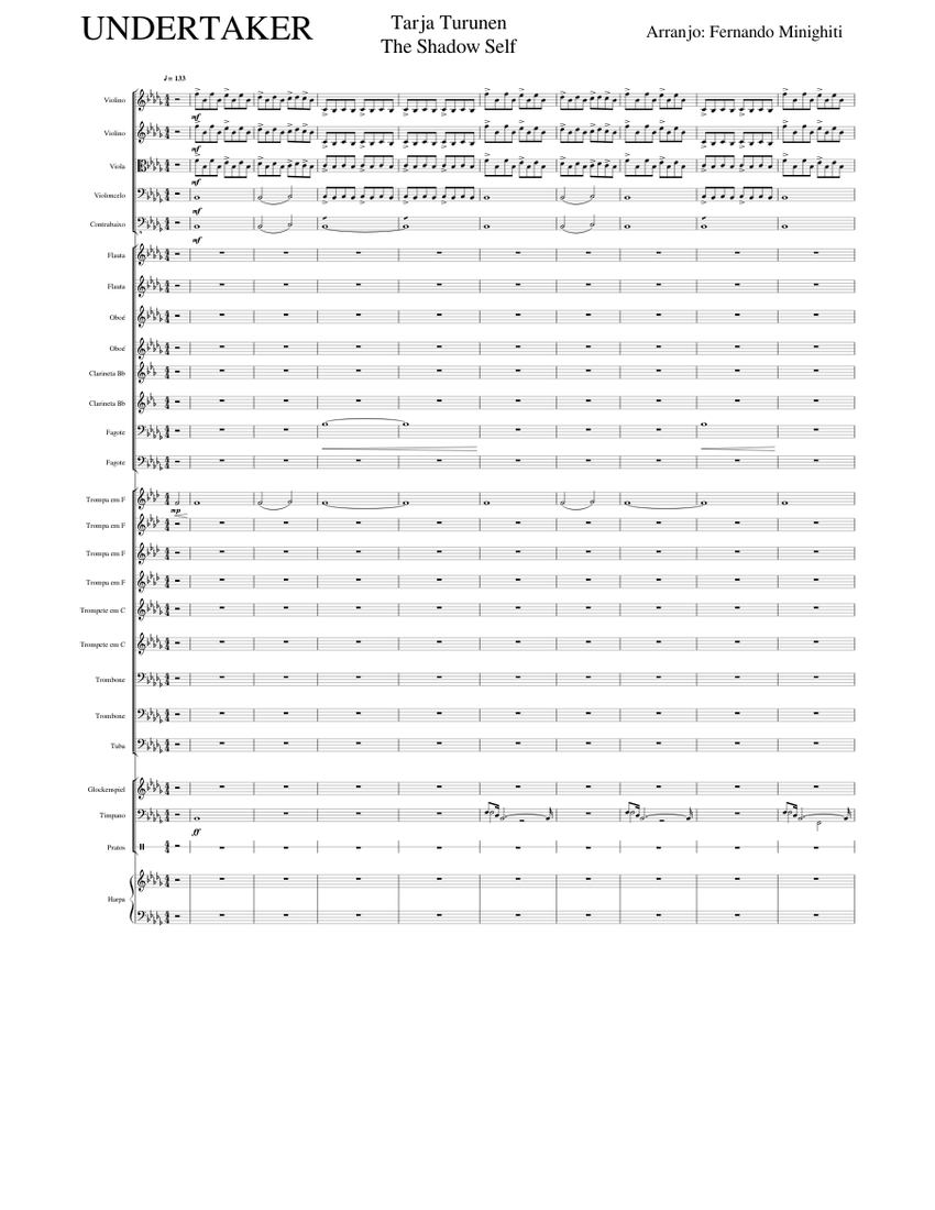 Undertaker - Tarja Sheet Music for Trombone, Tuba, Flute, Oboe & more ...