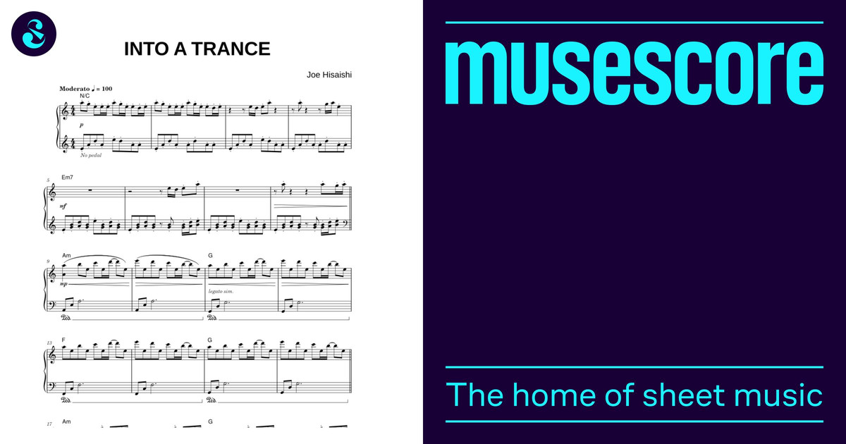 Into A Trance - Joe Hisaishi (Piano Solo) Sheet Music for Piano (Solo ...