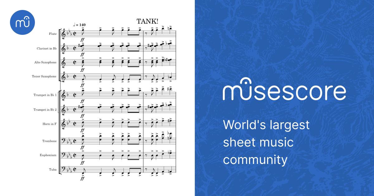 Cowboy bebop - tank – Misc Soundtrack TANK! Sheet music for Trombone ...