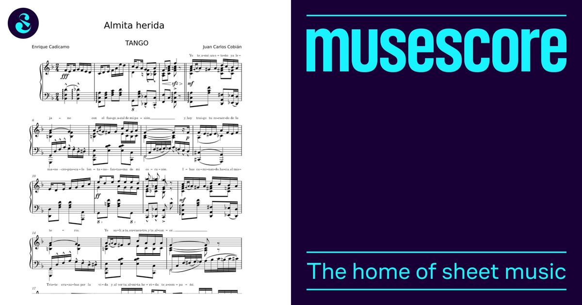 Almita herida – Juan Carlos Cobian Sheet music for Piano (Solo ...