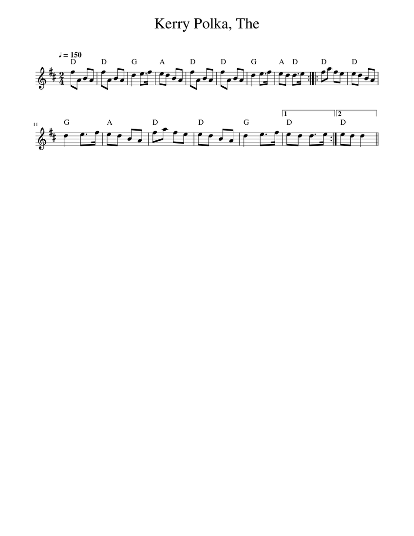 The Kerry Polka Sheet music for Piano (Solo) | Musescore.com