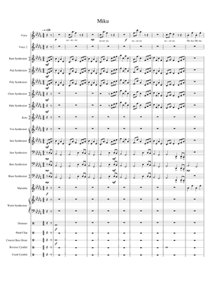 Play Official version of Miku Feat. Hatsune Miku Sheet Music by ...
