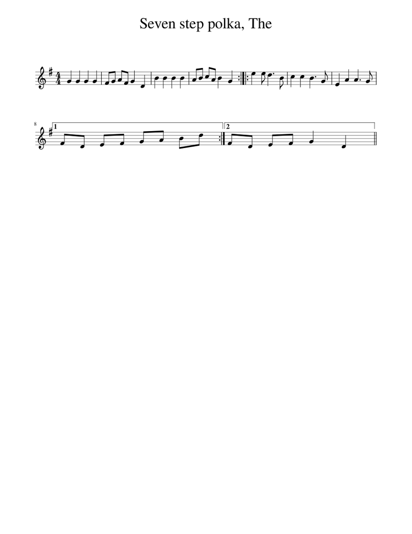 The Seven step polka Sheet Music for Piano (Solo) easy | MuseScore.com