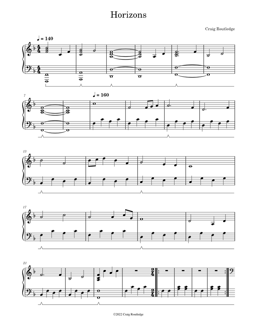 Horizons Sheet music for Piano (Solo) Easy | Musescore.com