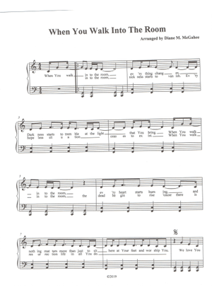 Play Official version of When you walk into the room Sheet Music by ...