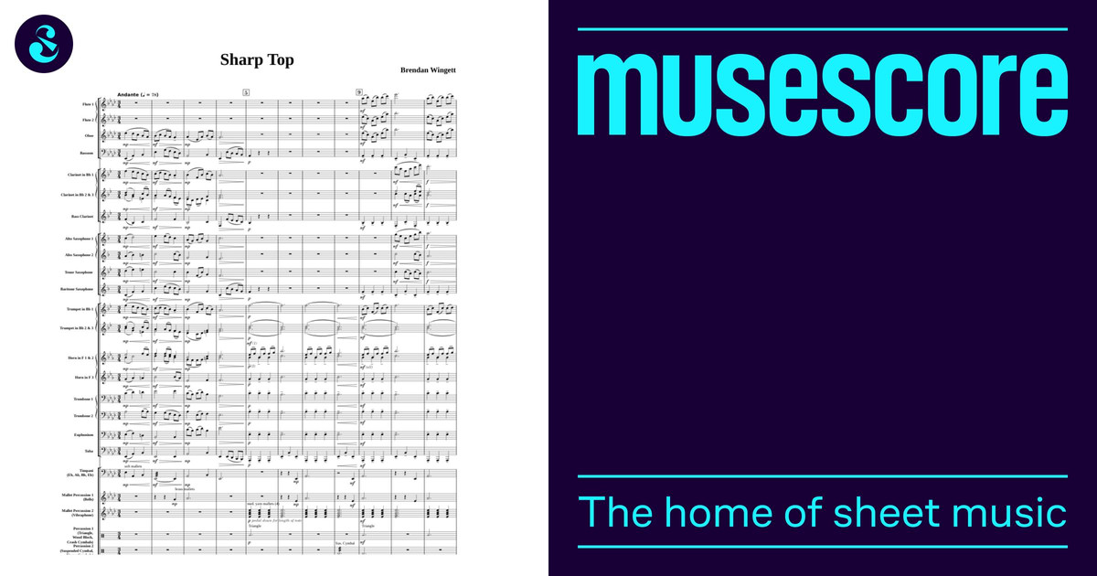 Sharp Top - For Concert Band - Brendan Wingett Sheet music for Trombone ...