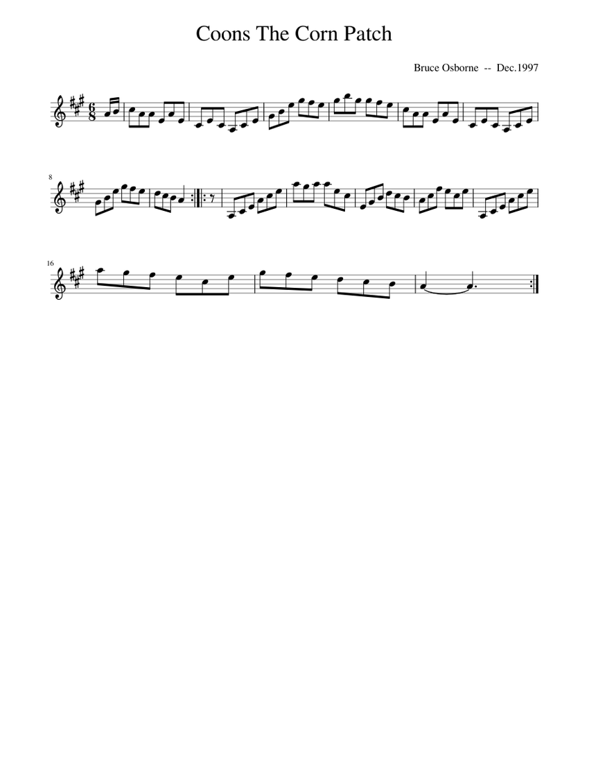 Coons The Corn Patch Sheet music for Piano (Solo) Easy | Musescore.com