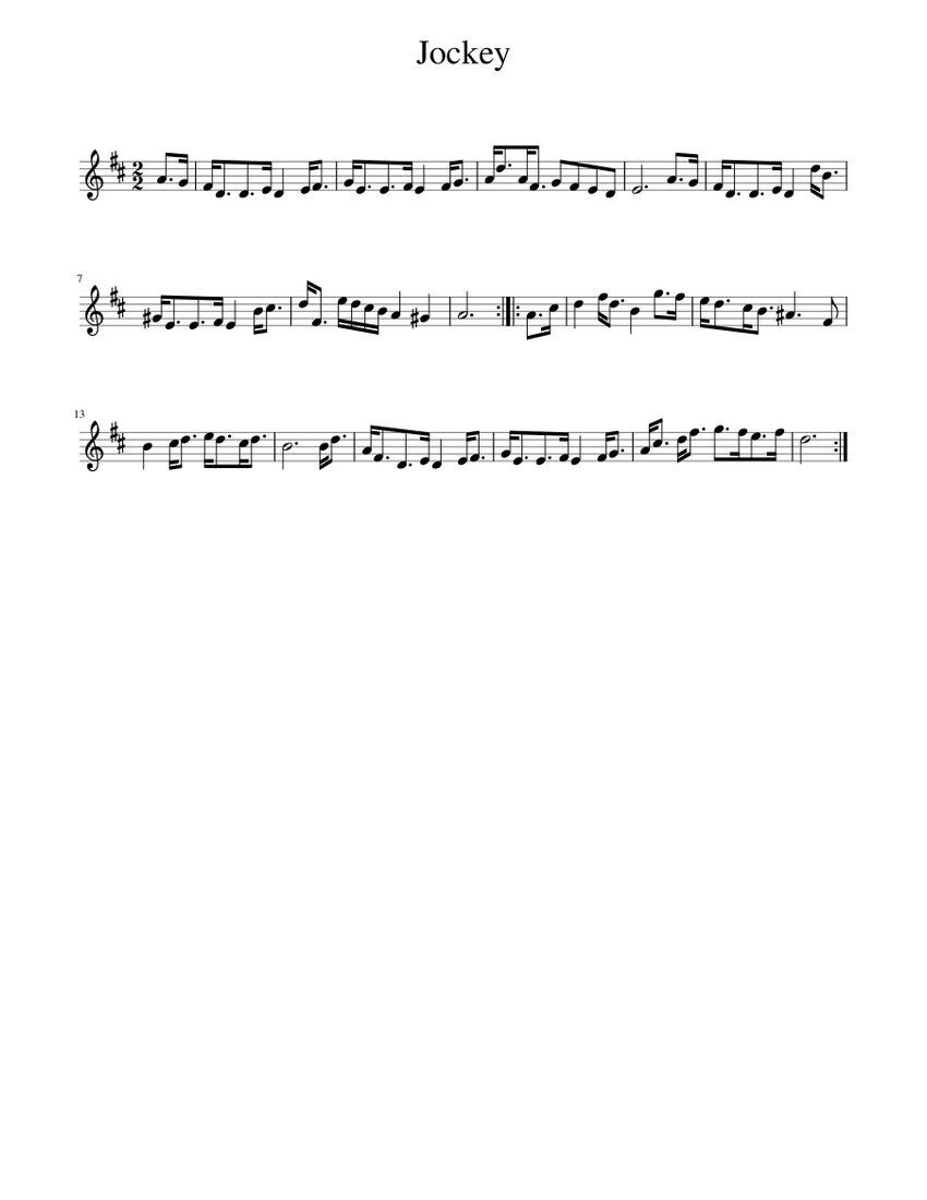 Jockey Sheet music for Piano (Solo) Easy | Musescore.com