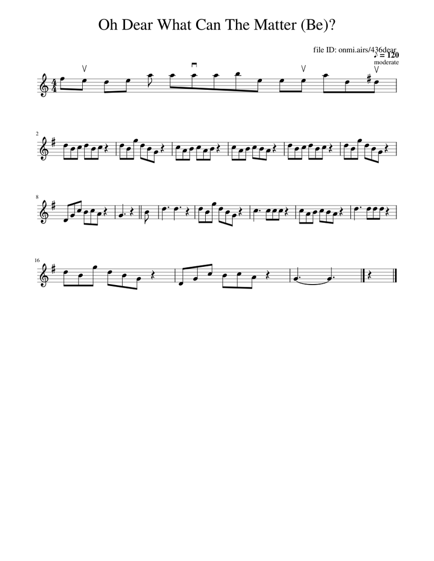 Oh Dear What Can The Matter (Be)? Sheet music for Piano (Solo) Easy ...