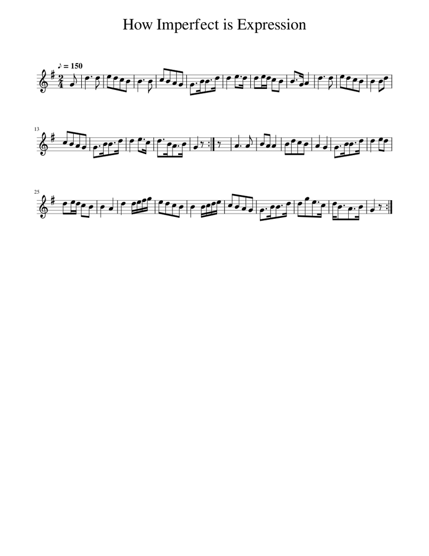 How Imperfect is Expression Sheet music for Piano (Solo) | Musescore.com
