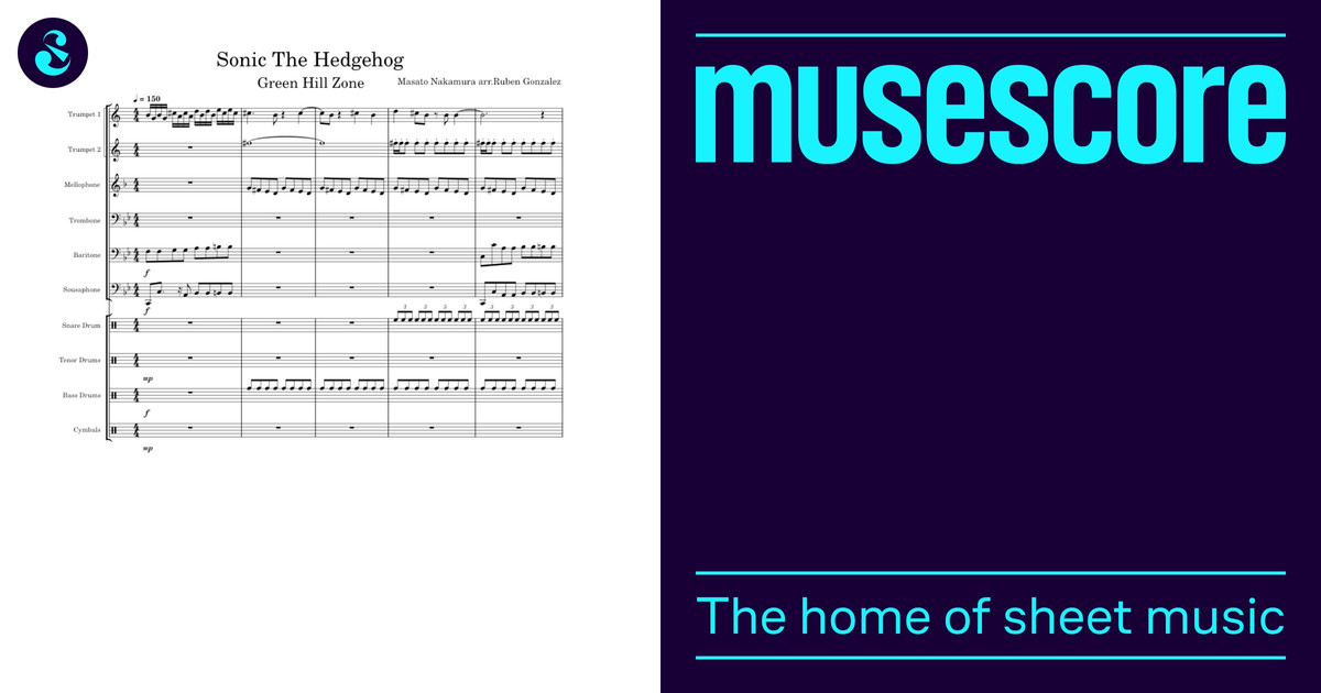 Sonic_The_Hedgehog Sheet music for Trombone, Tuba, French horn ...