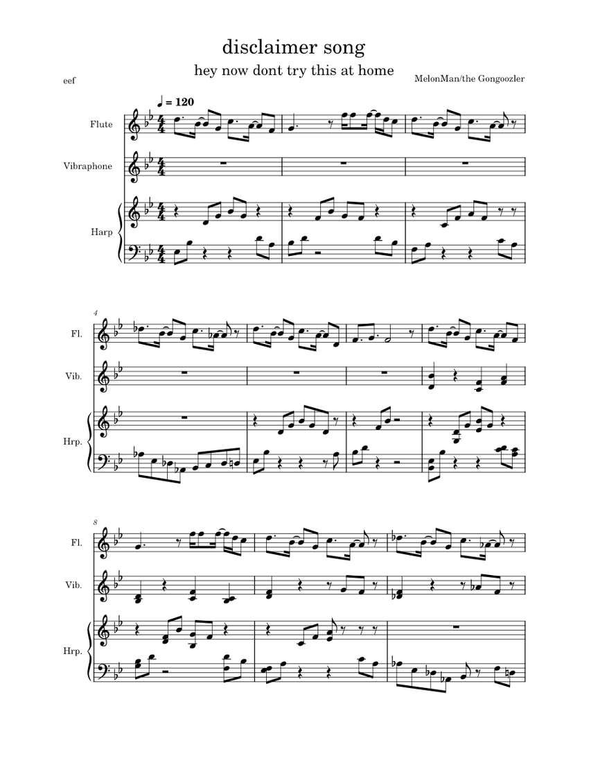 The Disclaimer Song – Norbert Moses The Disclaimer Song – for flute ...
