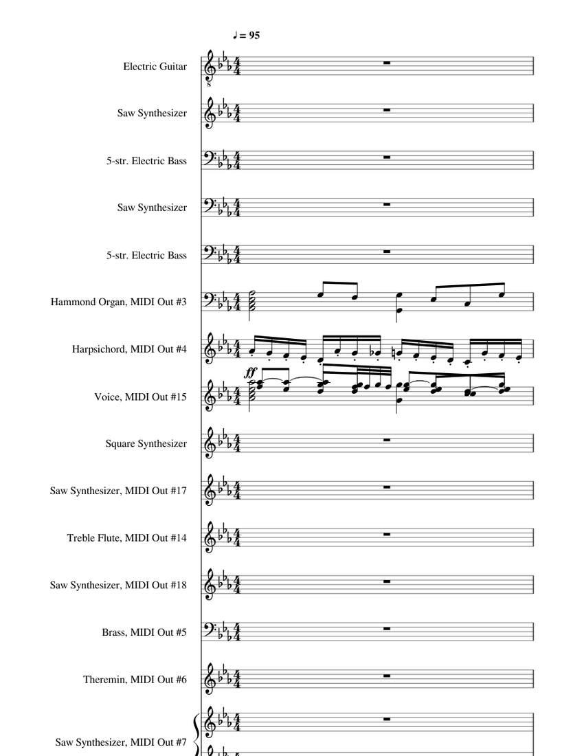 Backbone - Gojira Sheet Music for Harpsichord, Organ, Vocals, Flute ...