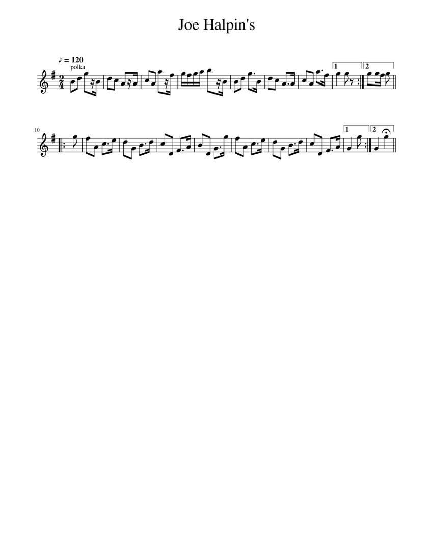Joe Halpin's* Sheet music for Piano (Solo) | Musescore.com