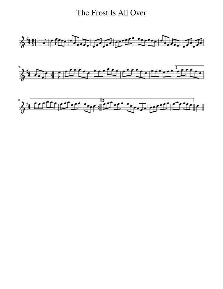 The Frost Is All Over Sheet music for Piano (Solo) Easy | Musescore.com