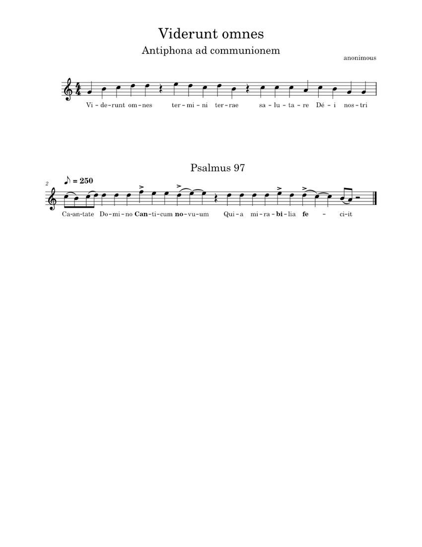 Viderunt omnes, Graduale simplex – Canto Gregoriano Viderunt omnes ...