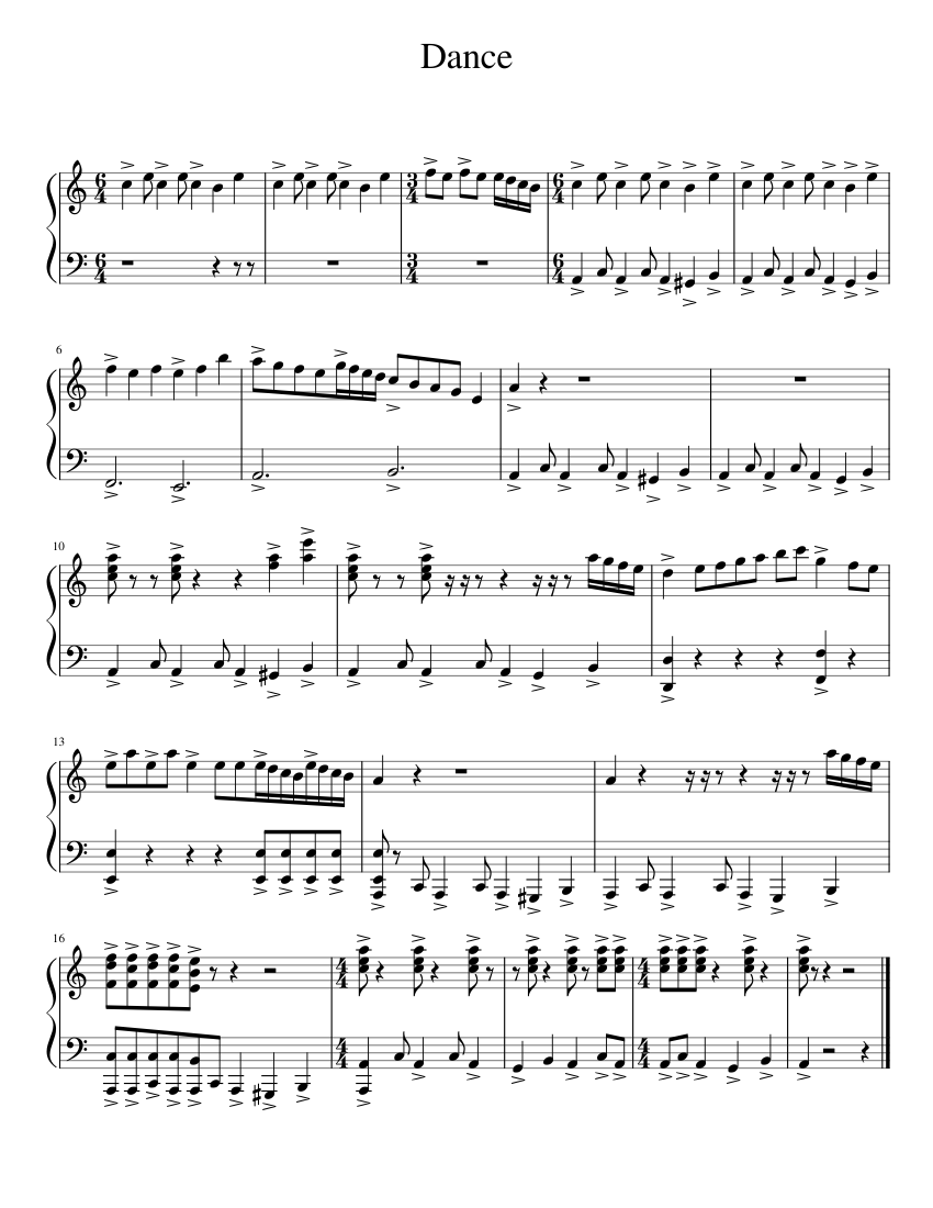 Night Dance Sheet music for Piano (Solo) | Musescore.com