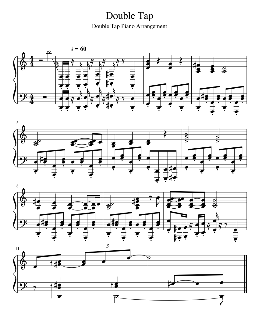 Double Tap Sheet music for Piano (Solo) | Musescore.com