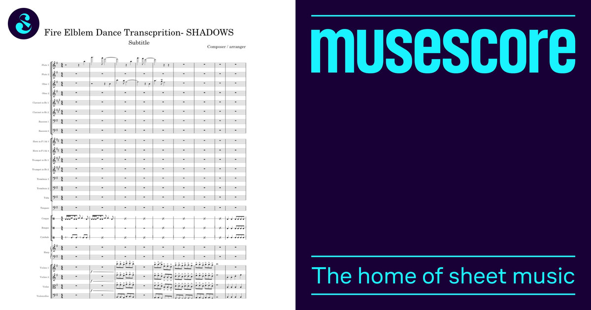 Fire Elblem Dance Transcprition- SHADOWS Sheet Music for Trombone, Tuba ...