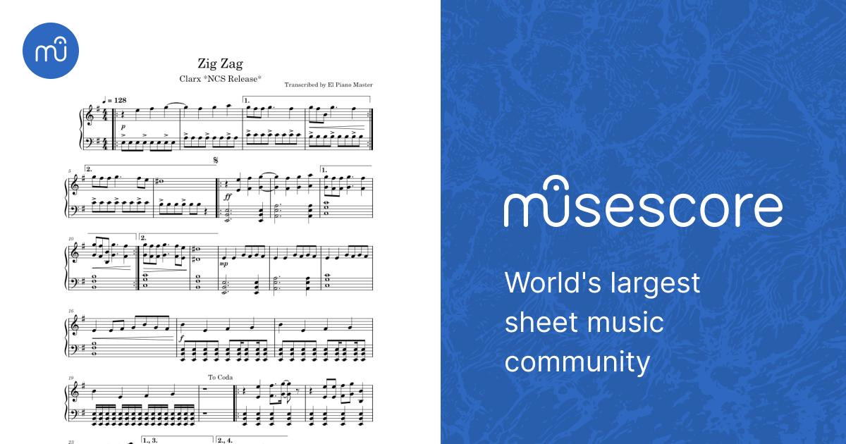 Zig Zag – Clarx Sheet Music for Piano (Solo) | MuseScore.com