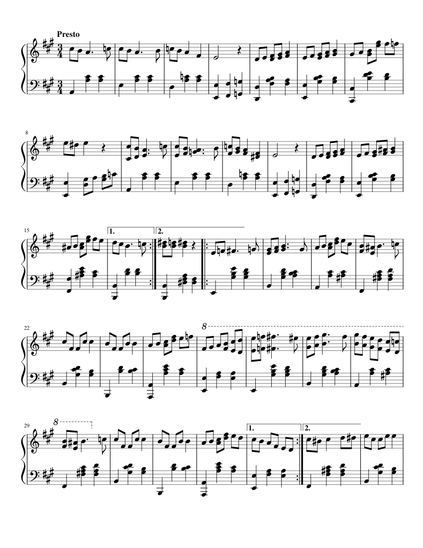 Western Waltz Sheet music for Piano (Solo) | Musescore.com