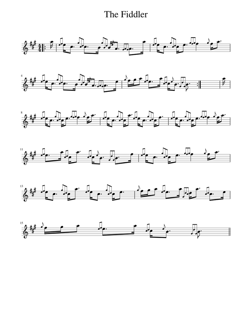 The Fiddler Sheet music for Piano (Solo) | Musescore.com