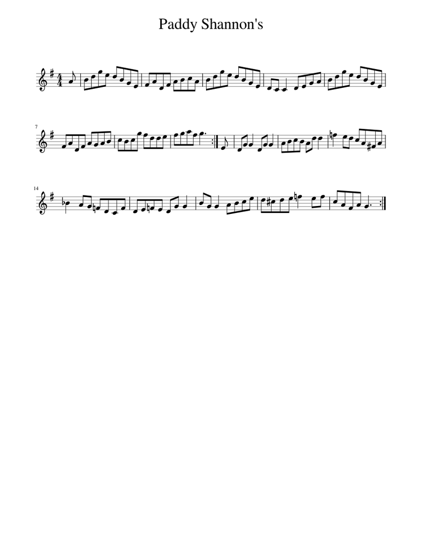 Paddy Shannon's Sheet music for Piano (Solo) Easy | Musescore.com