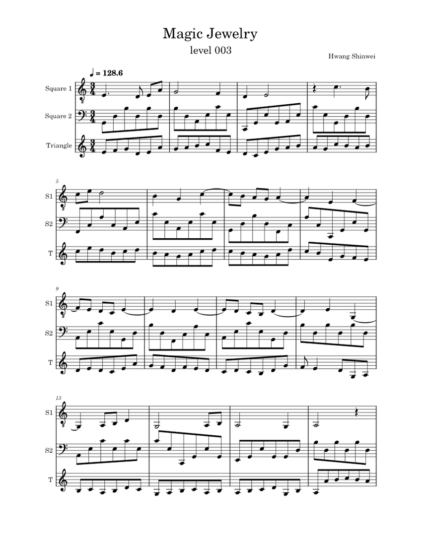 Magic Jewelry – Hwang Shinwei level 003 Sheet music for Synthesizer ...