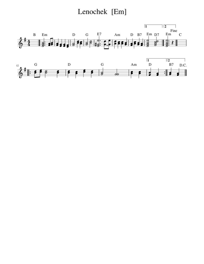 Lenochek Sheet music for Piano (Solo) Easy | Musescore.com