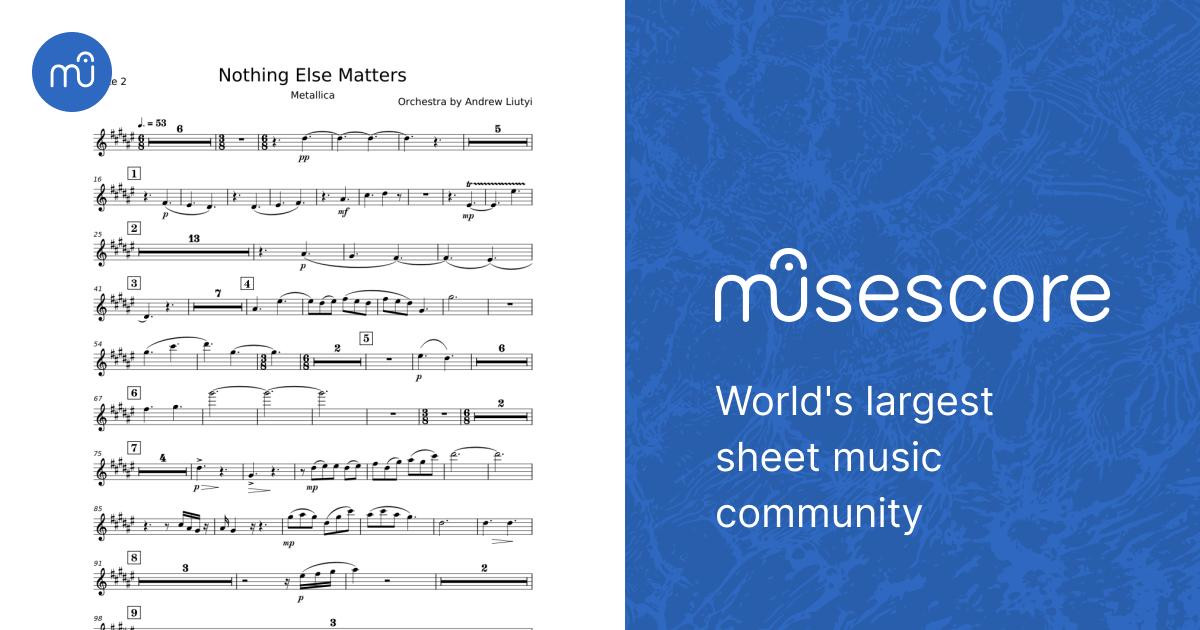 Nothing else matters - Metallica Sheet Music for Flute (Solo ...