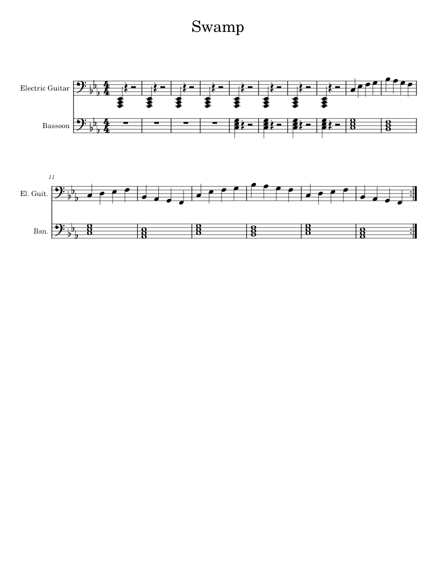 Swamp/Bonus Stage (from The Book of the Dun Cow) Sheet music for ...