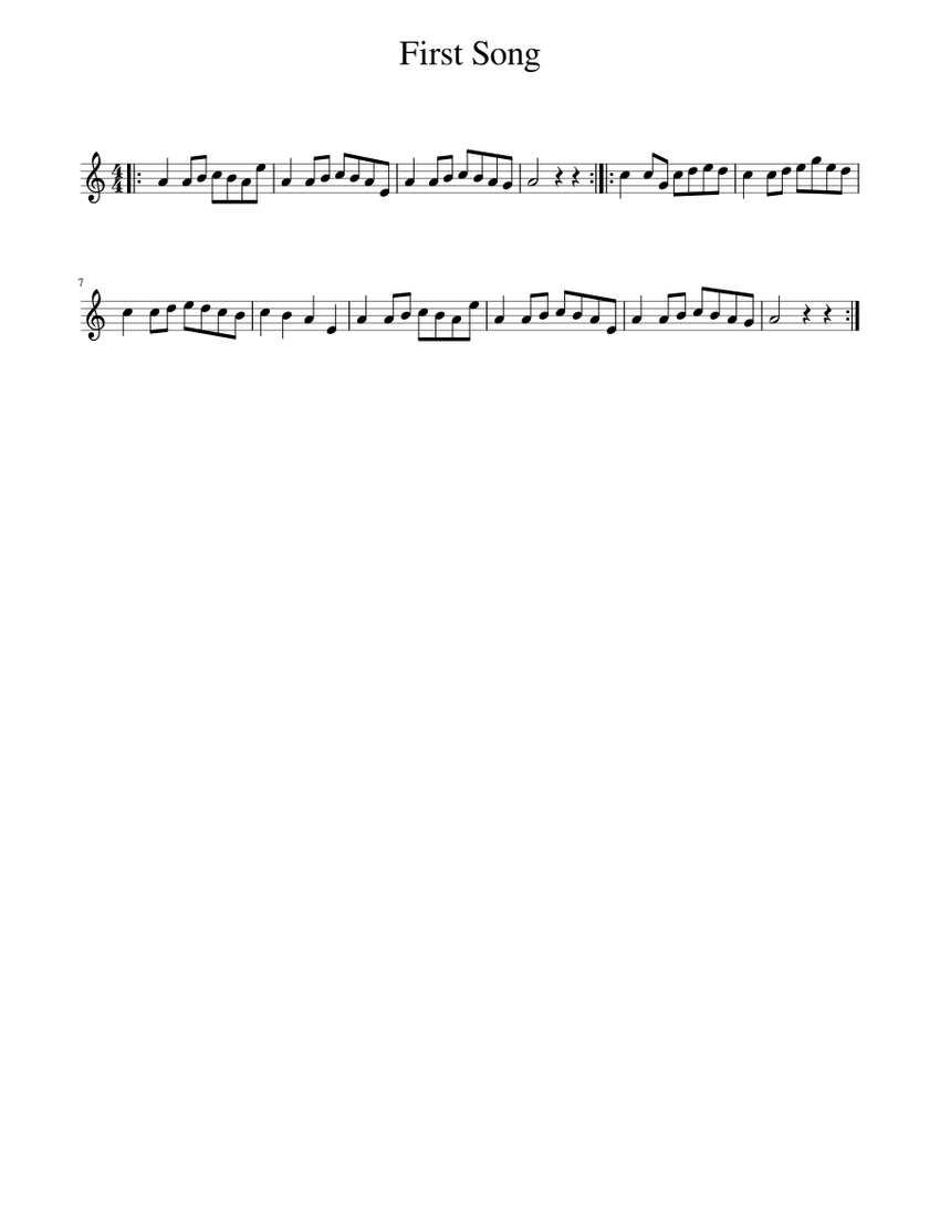 First Song Sheet music for Piano (Solo) Easy | Musescore.com