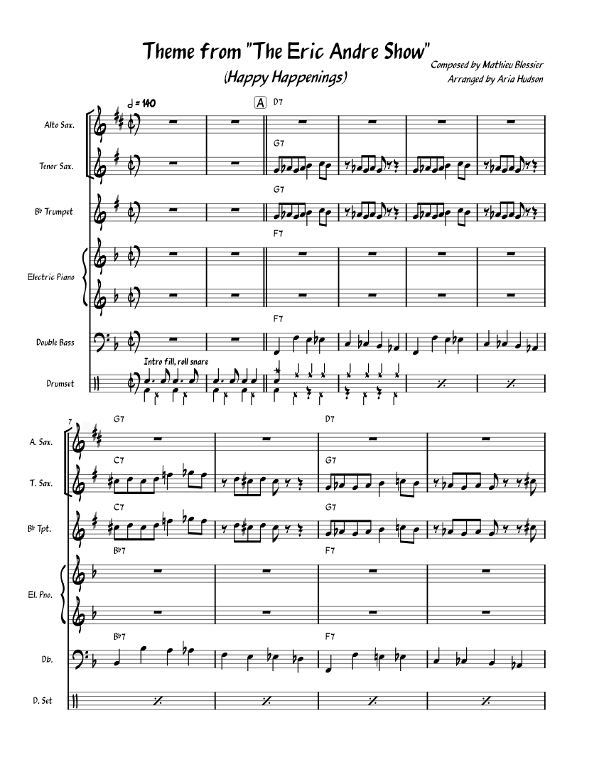 Happy Happenings (From the Eric Andre Show) - Mathieu Blossier Sheet ...