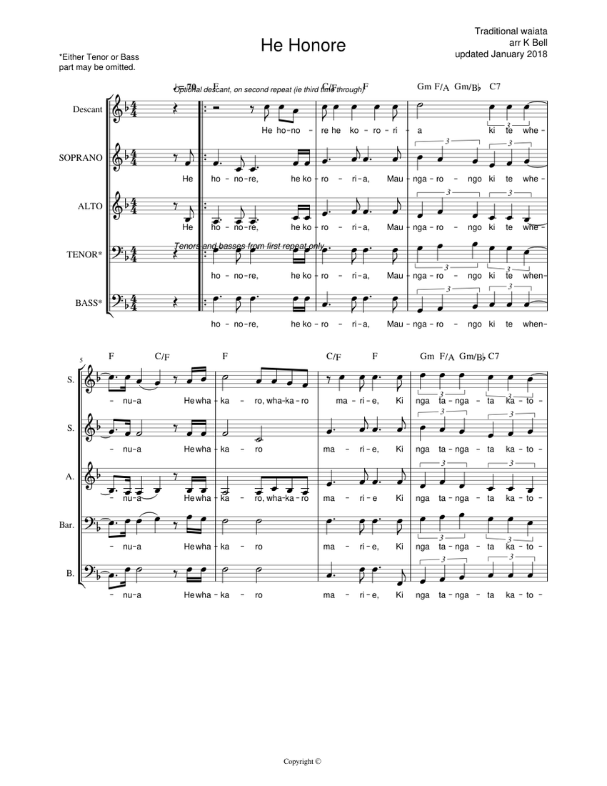 He Honore+copy+2 Sheet Music with Chords for Bass guitar (Solo ...